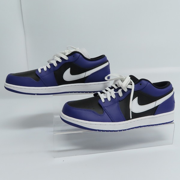 【未使用】NIKE/ナイキ AIR JORDAN 1 LOW COURT PURPLE/WHITE-BLACK エアジョーダン1 553558 ...