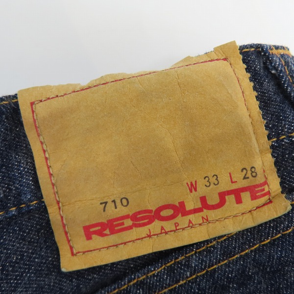 RESOLUTE/リゾルト 710 66前期 ヴィンテージ復刻 セルビッヂ タイトストレート デニムパンツ W33の買取実績 - ブランド買取専門店リアクロ