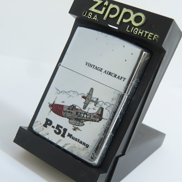 ZIPPO/ジッポー VINTAGE AIRCRAFT/ヴィンテージ エアクラフト P-51 Mustang/マスタング カラープリント 99 ...