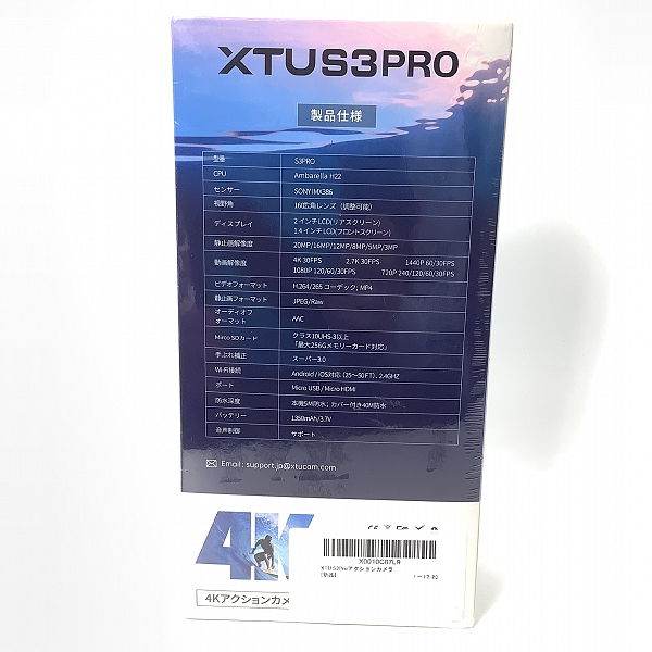 (2)【未開封】XTU S3 PRO アクションカメラ Ambarella H22チップ/EIS手ぶれ補正3.0/SuperView超広角の ...