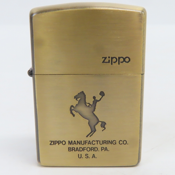 ZIPPO/ジッポー ZIPPO MANUFACTURING CO. BRADFORD. PA. U.S.A. 跳ね馬 カウボーイ ブラッシュド加工 1992年製の買取実績 - ブランド買取 ...