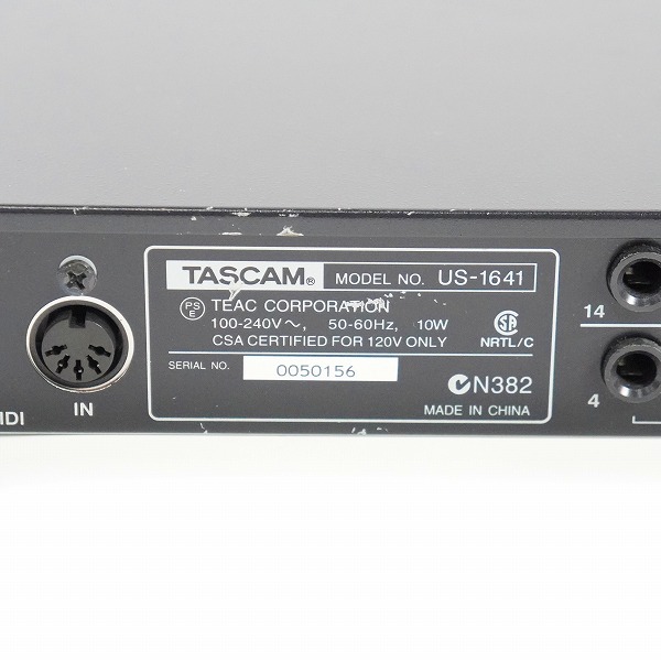 TASCAM/タスカム US-1641 16×4 96k/24-bit USB 2.0 Audio/MIDI Interfaceオーディオ ...